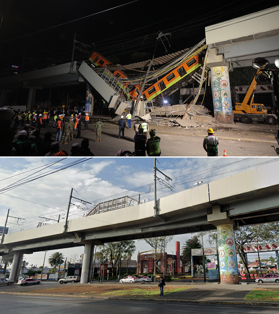 Metro Line Collapsed In Mexico City
