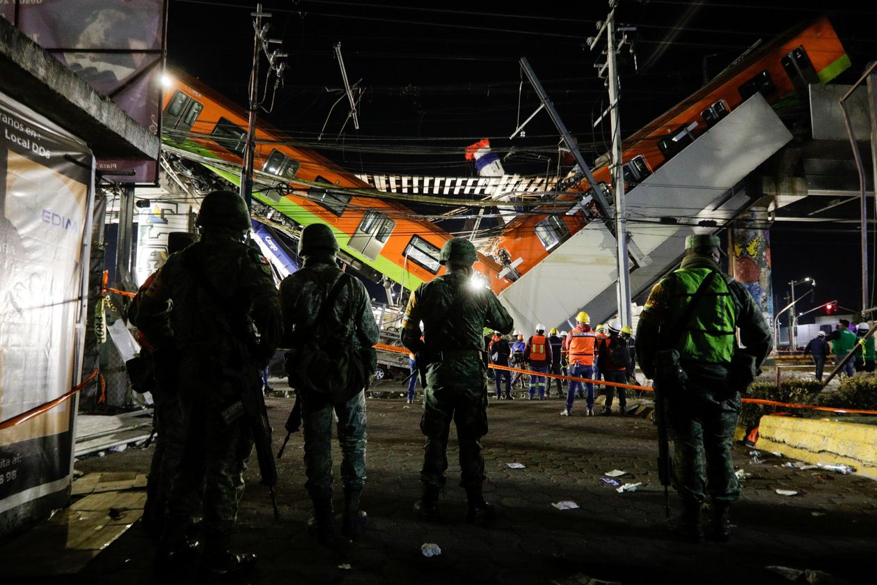 Metro Line Collapsed In Mexico City