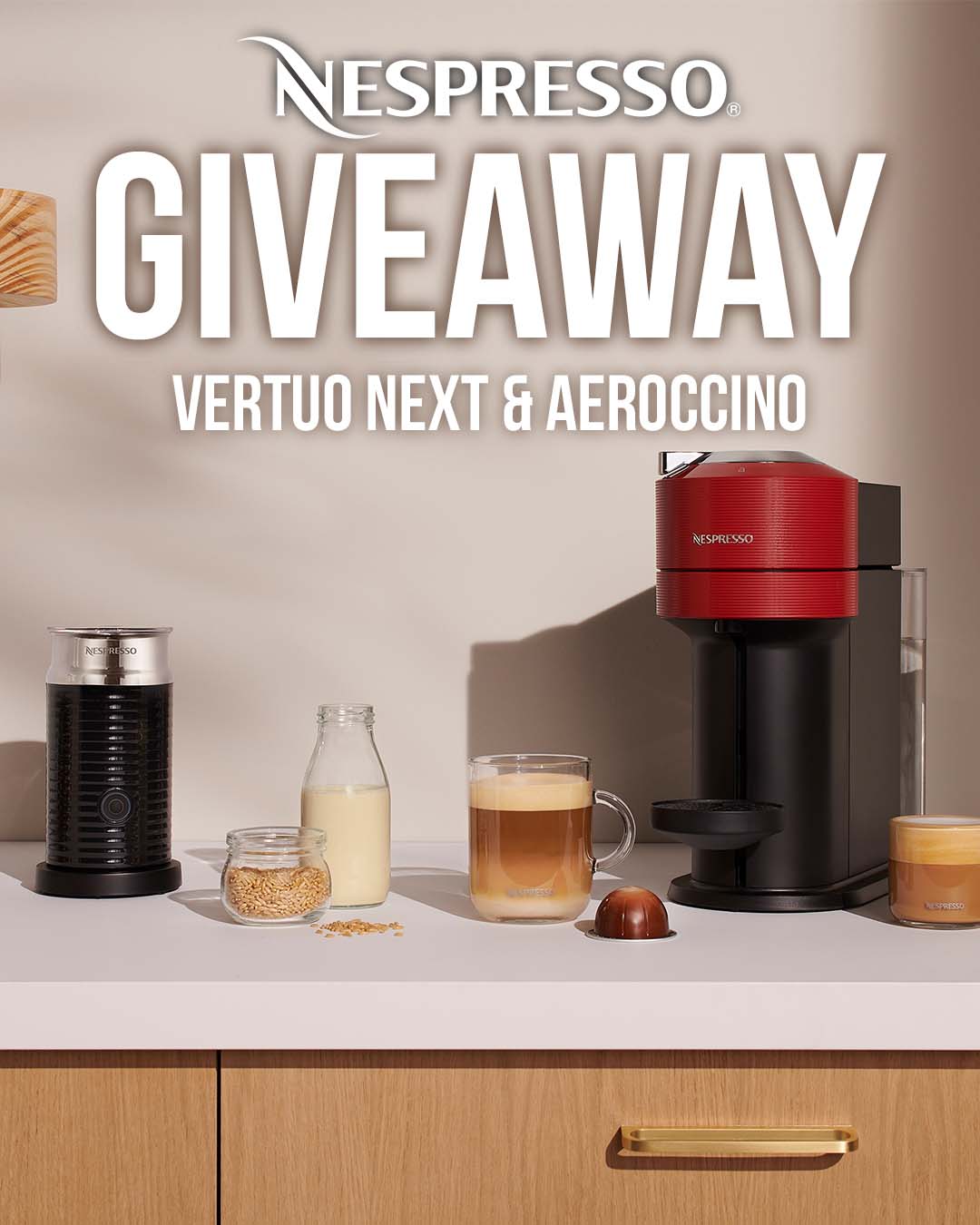 Giveaway: Win a Nespresso Vertuo Next and Nespresso's Aeroccino