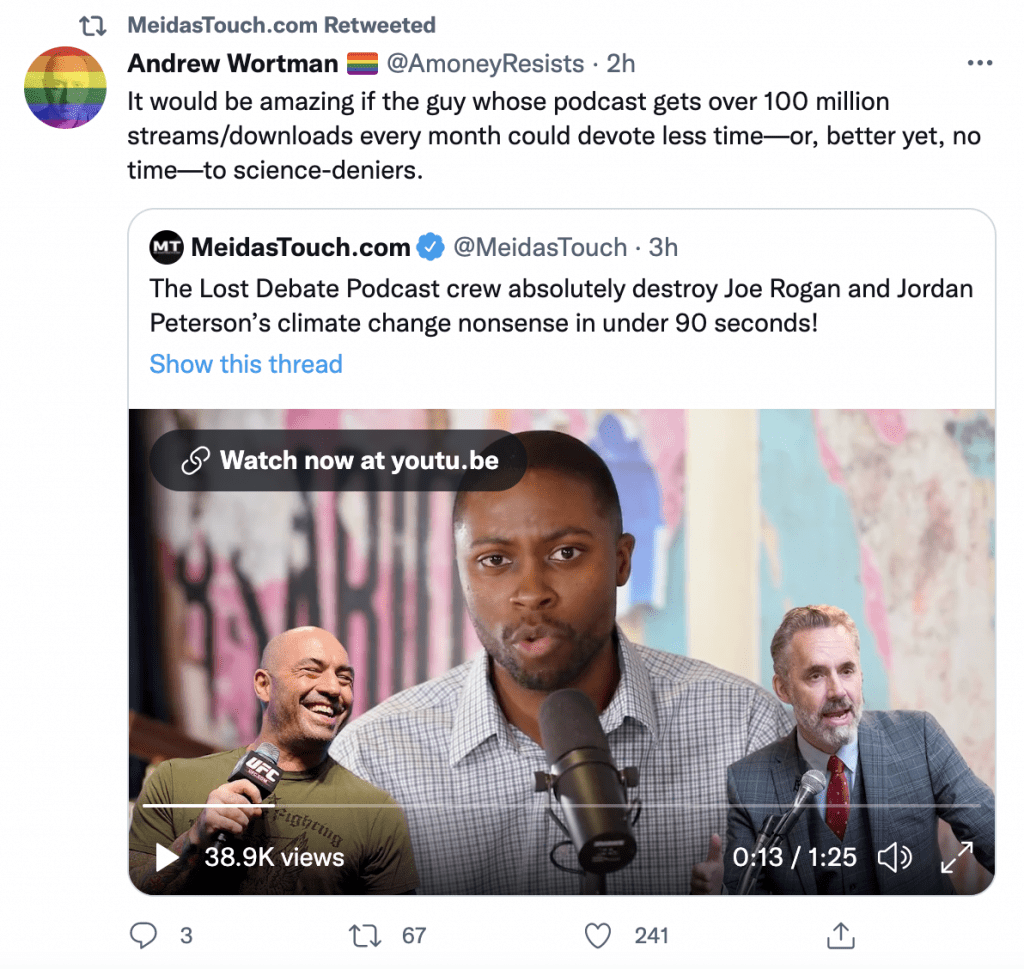 Joe Rogan’s Podcast Draws Criticism for Comments on Race and Climate ...