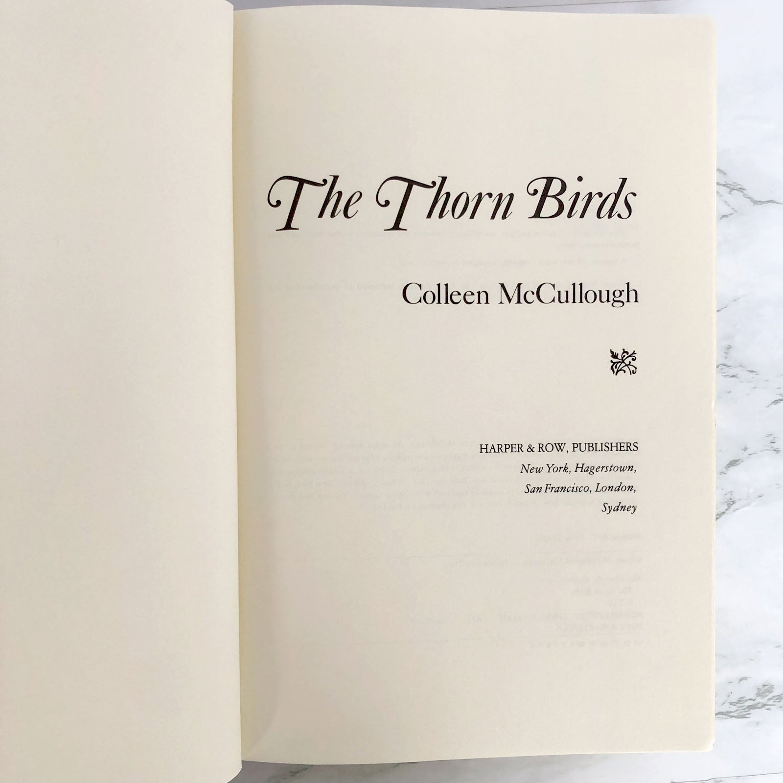 Book Review: The Thorn Birds by Colleen McCullough