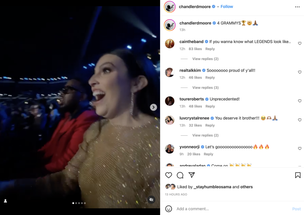Chandler Moore Wife Grammys 2023