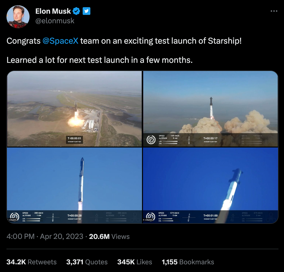 Elon Musk SpaceX 4/20 Launch