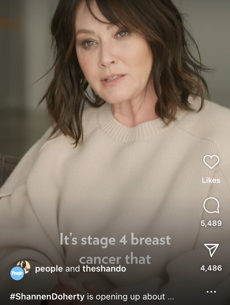 Shannen Doherty Opens Up Breast Cancer Spreading to Bones