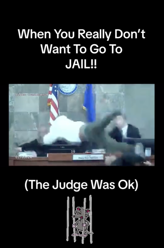 Man Attacks Las Vegas Judge At Sentencing Video Watch In Full