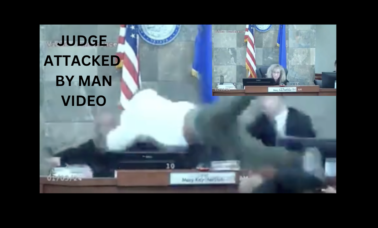 Man Attacks Las Vegas Judge At Sentencing Video Watch In Full