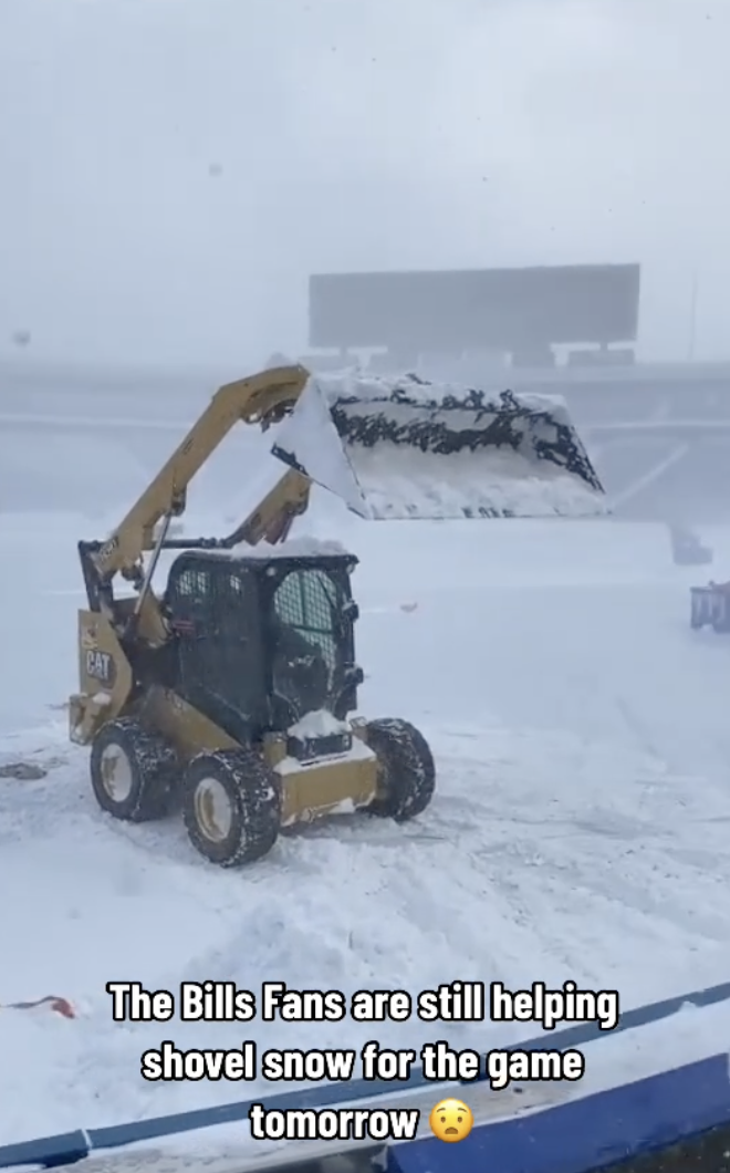 Buffalo Bills Stadium Snow Video Viral