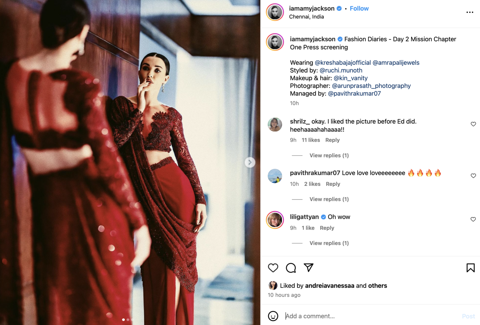 Amy Jackson New Look Day 2 Mission Chapter One Press Screening