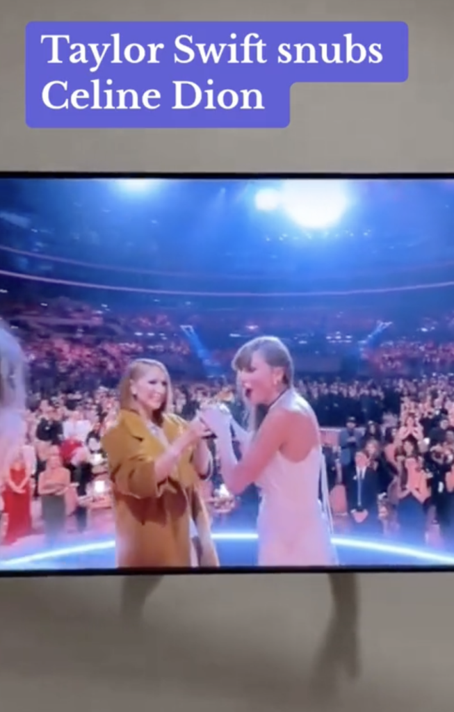 Did Taylor Swift Snub Celine Dion Grammys 2024