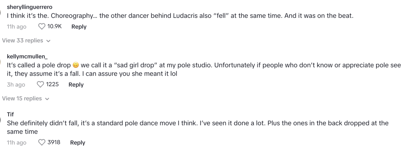 Super Bowl Halftime Show Performer Dancer Falling Off Pole Video