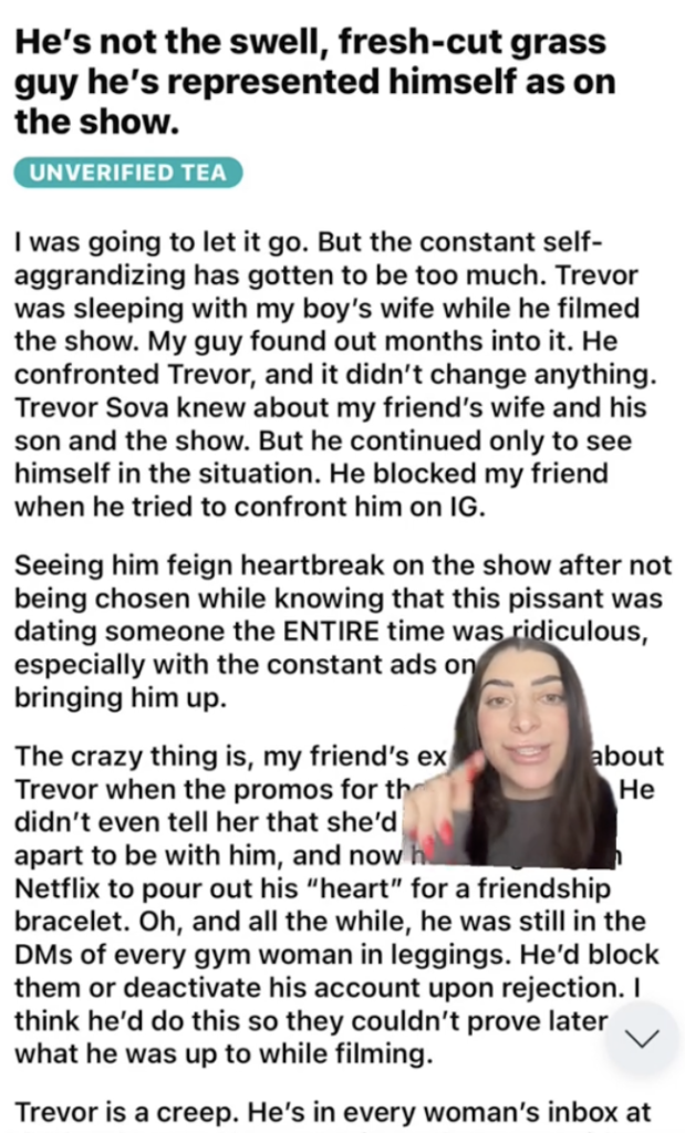 Trevor Love is Blind Reddit Sleeping With Married Woman Alleged