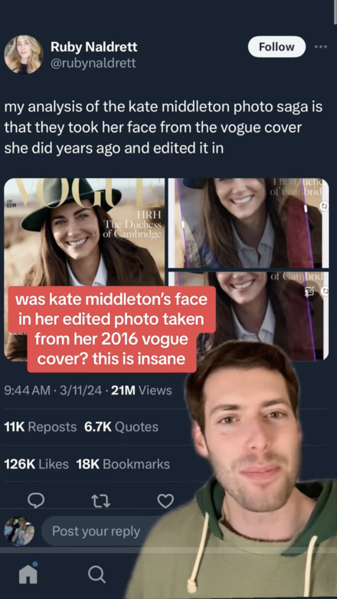 Kate Middleton Photo Face Swap With Old Vogue Cover?