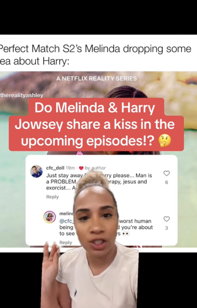 Did Harry Kiss Melinda Perfect Match Drama