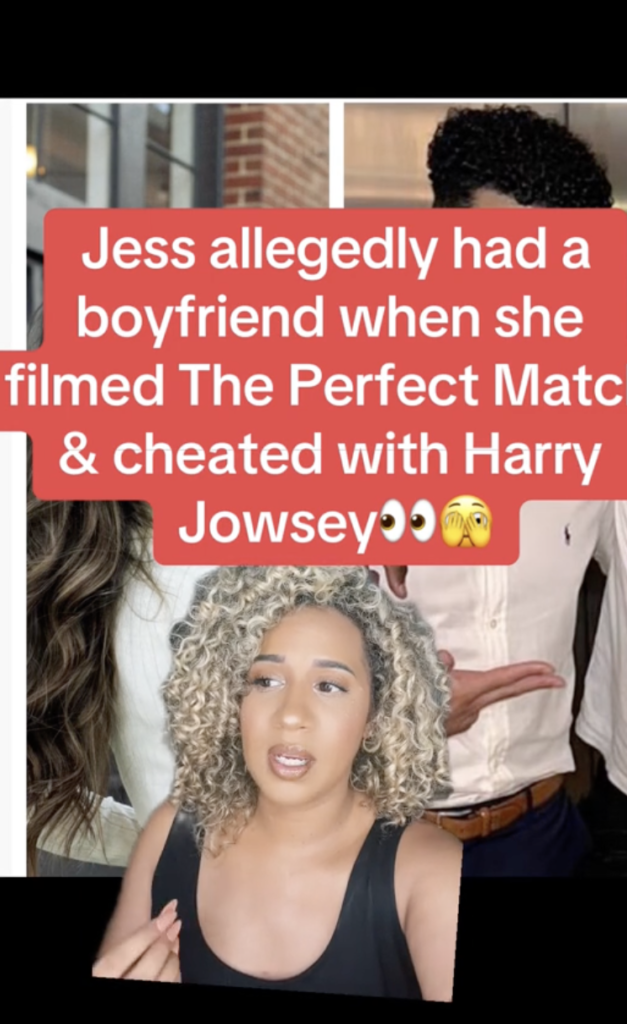 Jess Perfect Match Season 2 Secret Boyfriend Cheating On Harry?