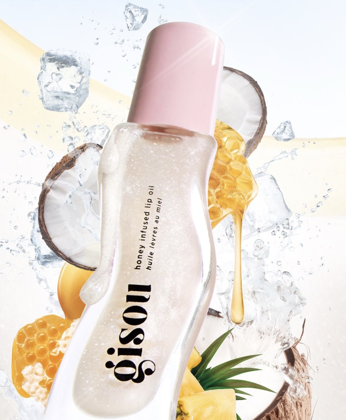 Gisou New Lip Oil "Coconut Frost" Launch