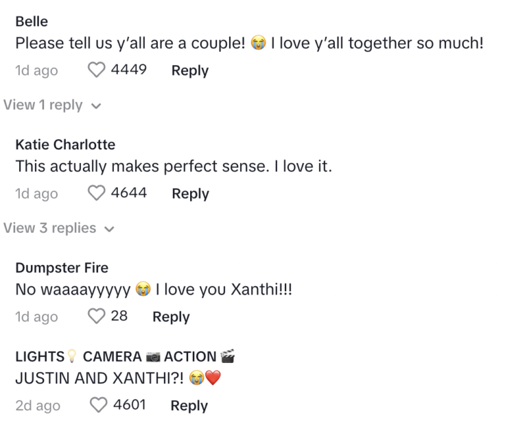 Perfect Match Justin and Xanthi Dating Alleged