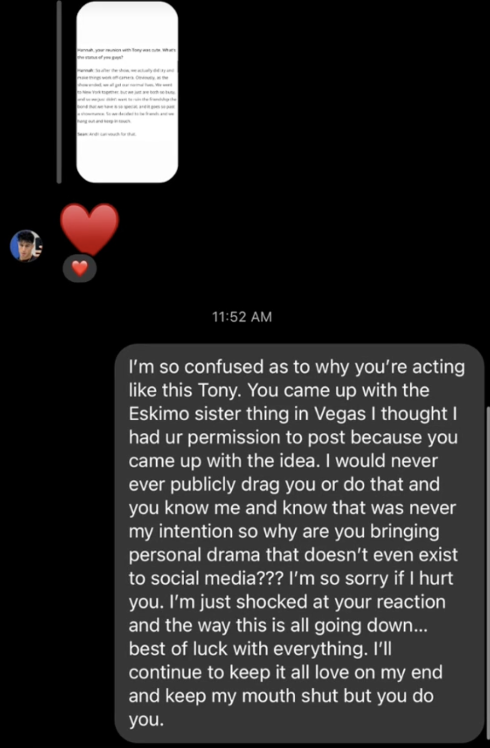 Hannah and Tony The Mole Relationship Drama Exposed
