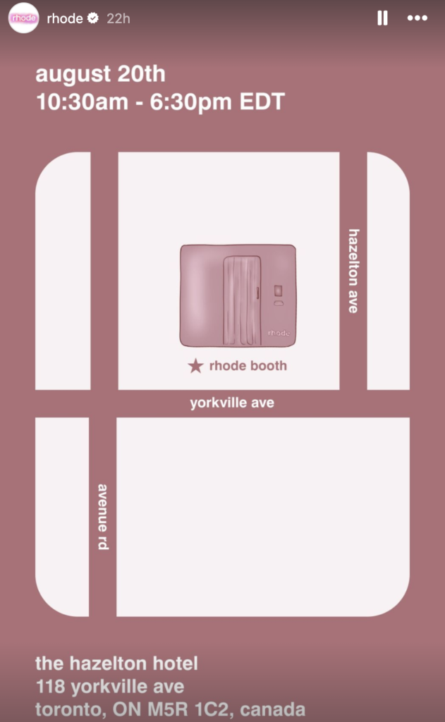 rhode Toronto Booth Pop Up Details