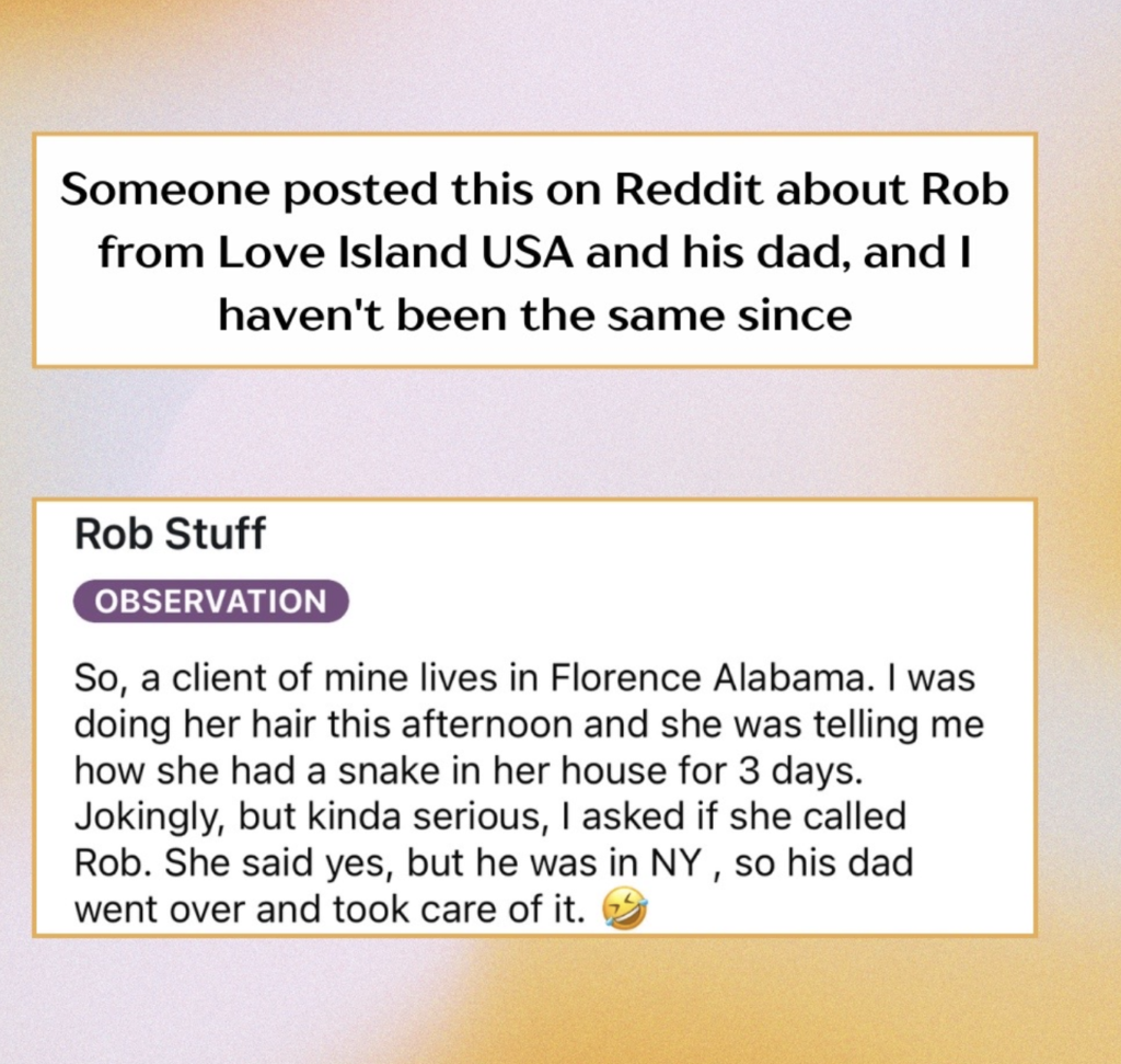 Rob Love Island Reddit Dad Post Goes Viral Explained