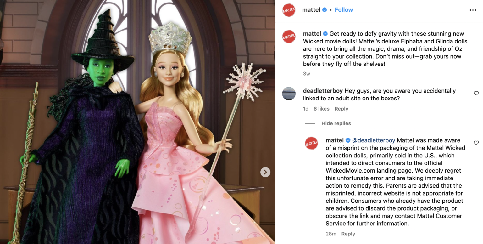 What Happened With Mattel Wicked Dolls Wrong Website Link