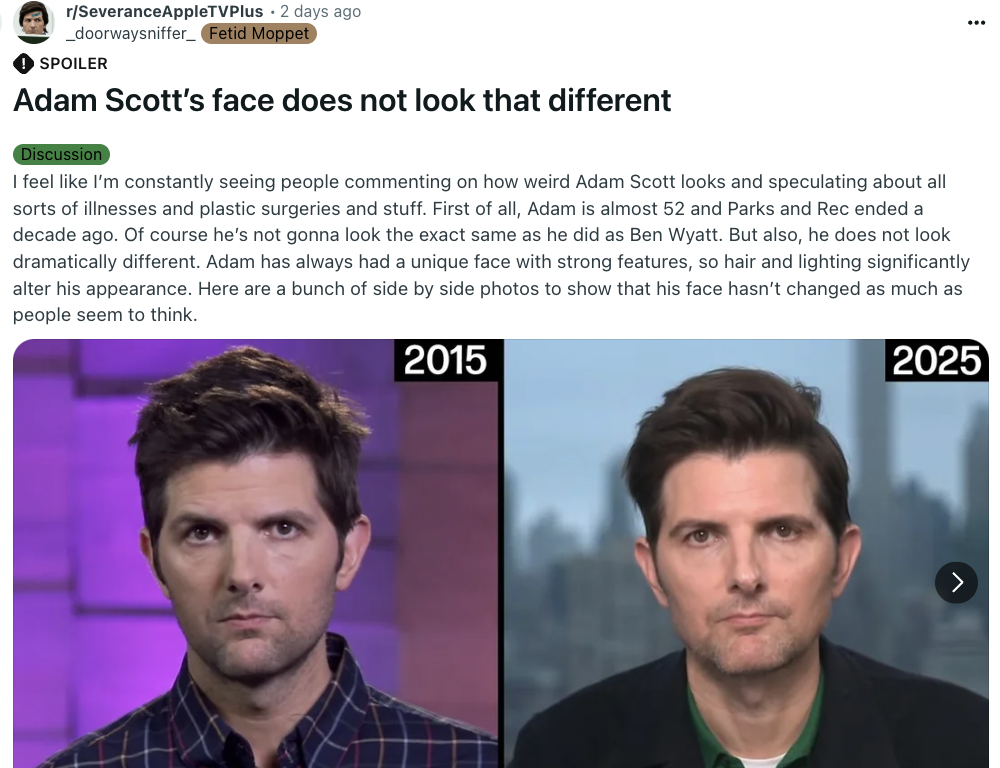 Why Does Adam Scott Face Look Different Reddit
