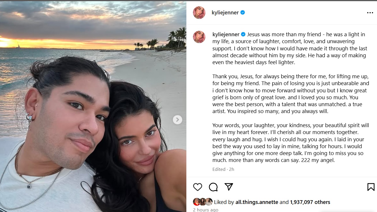 Kylie Jenner Pays Tribute to Late Friend Jesus Guerrero