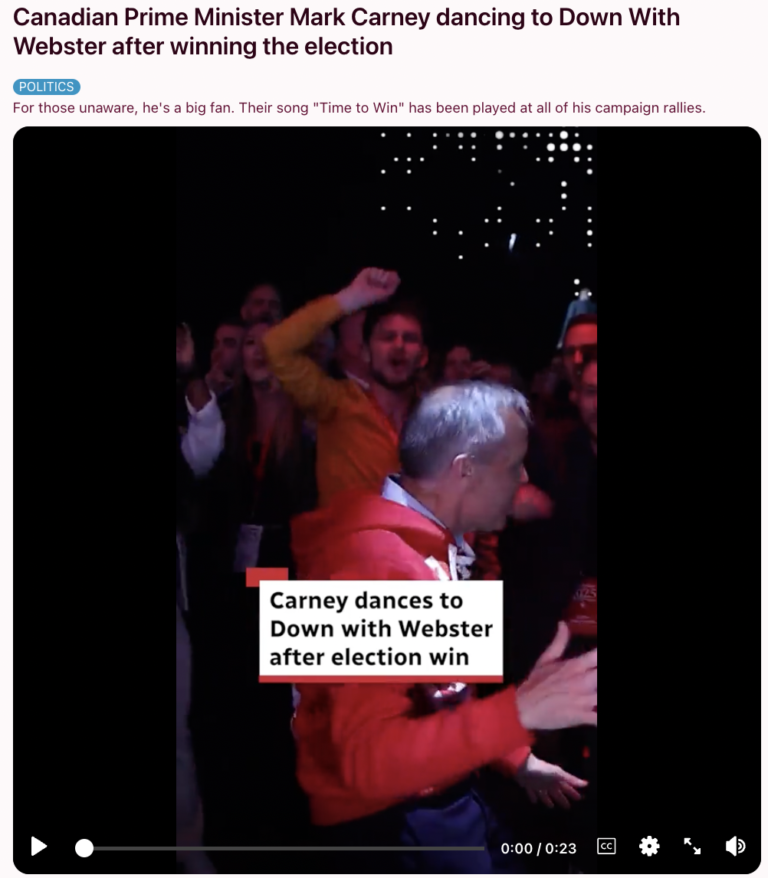 Canada Prime Minister Mark Carney Dancing Video Election Win