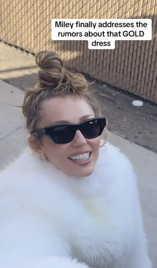 Miley Cyrus Flowers Gold Dress Rumors Addressed Finally!