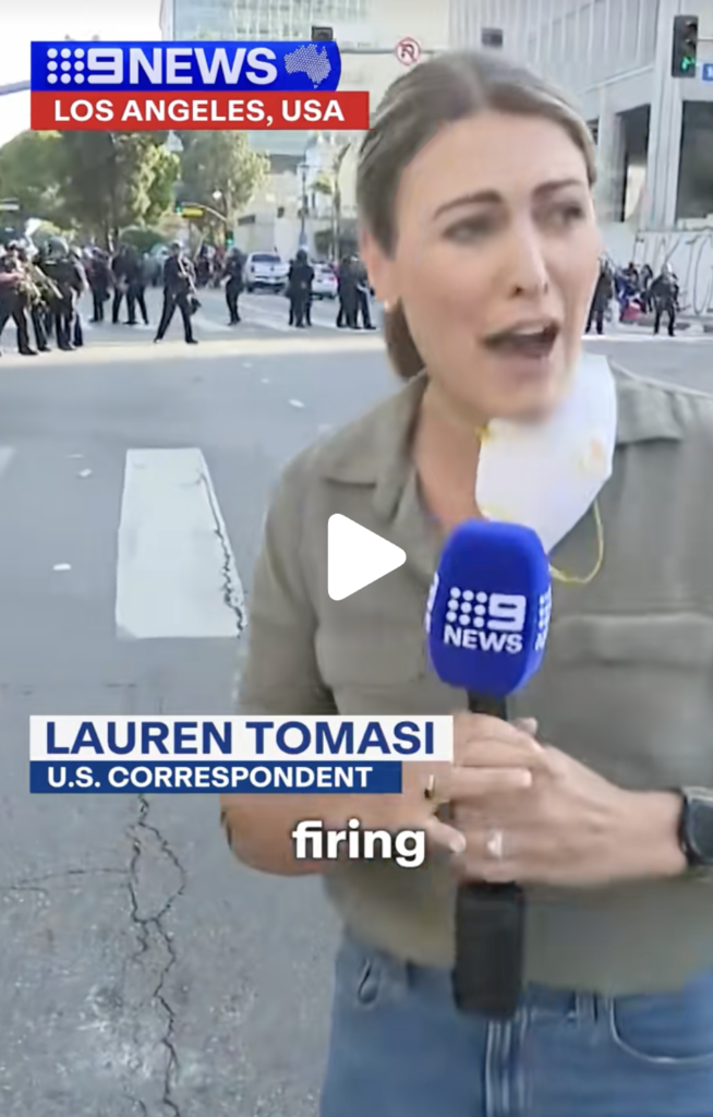 9News Reporter Shot by Rubber Bullet Video