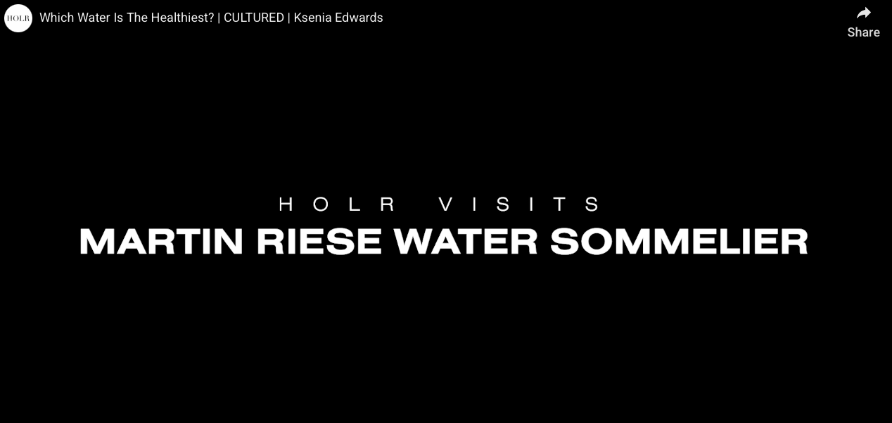 The Best Water to Drink with Water Sommelier Martin Riese