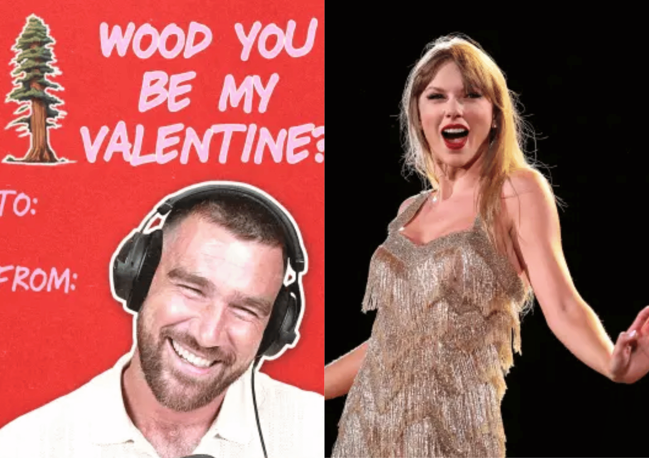 Travis Kelce Jokes With Taylor Swift Lyric in Valentine Bit
